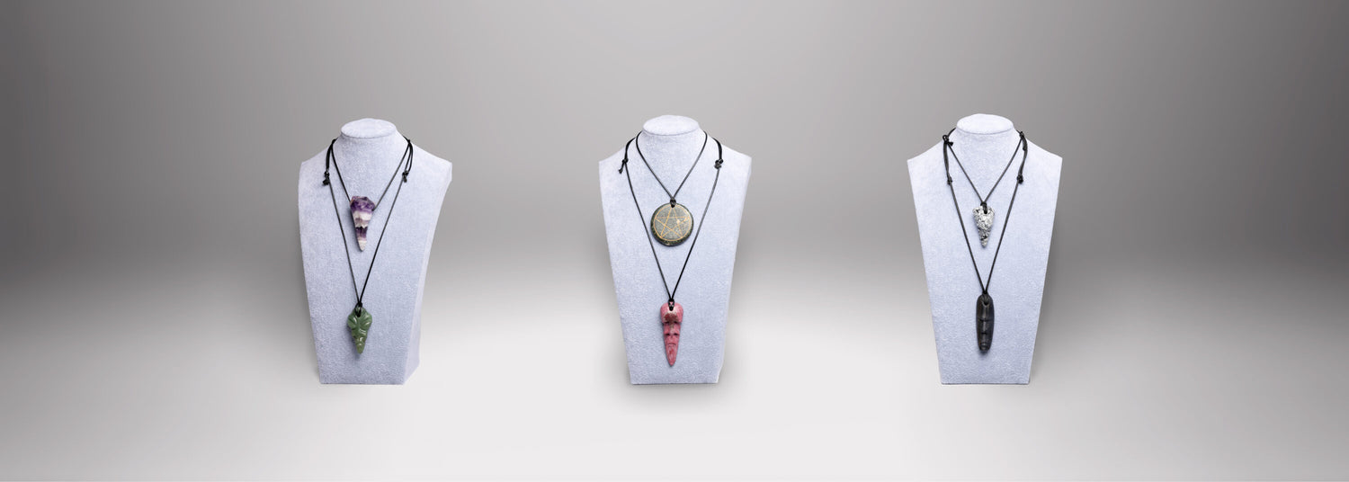 Crystal Skull Pendants by Manus Skulls - Unique Gemstone Jewelry